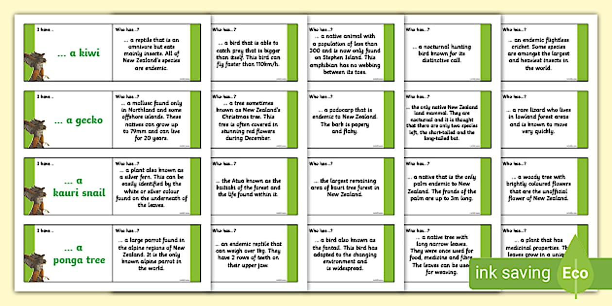 The New Zealand Bush - Loop Cards (teacher made) - Twinkl