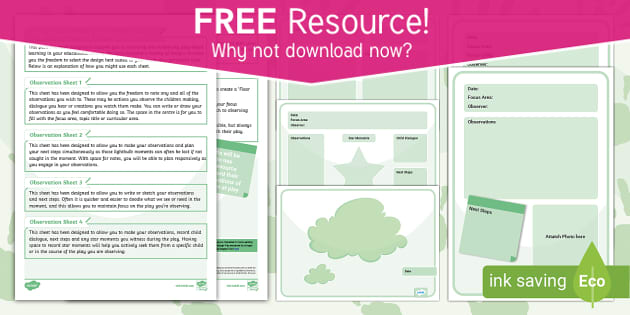 FREE! - Twinkl Play Observation Pack (teacher made) - Twinkl
