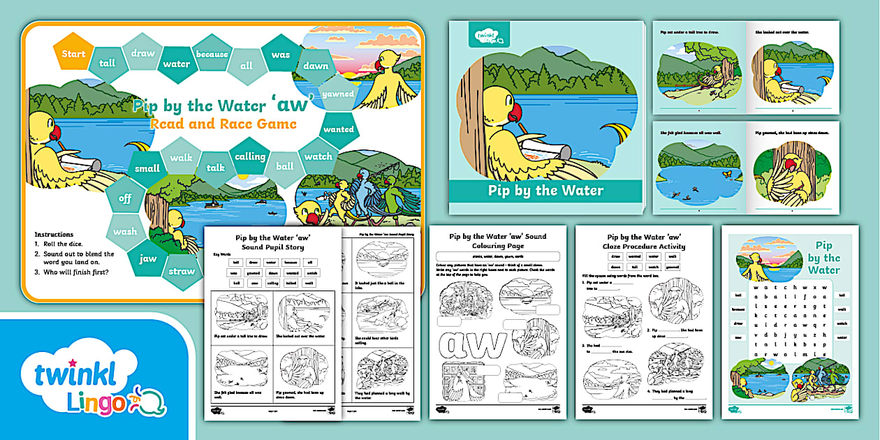 Pip by the Water 'aw' eBook Activity Pack (teacher made)