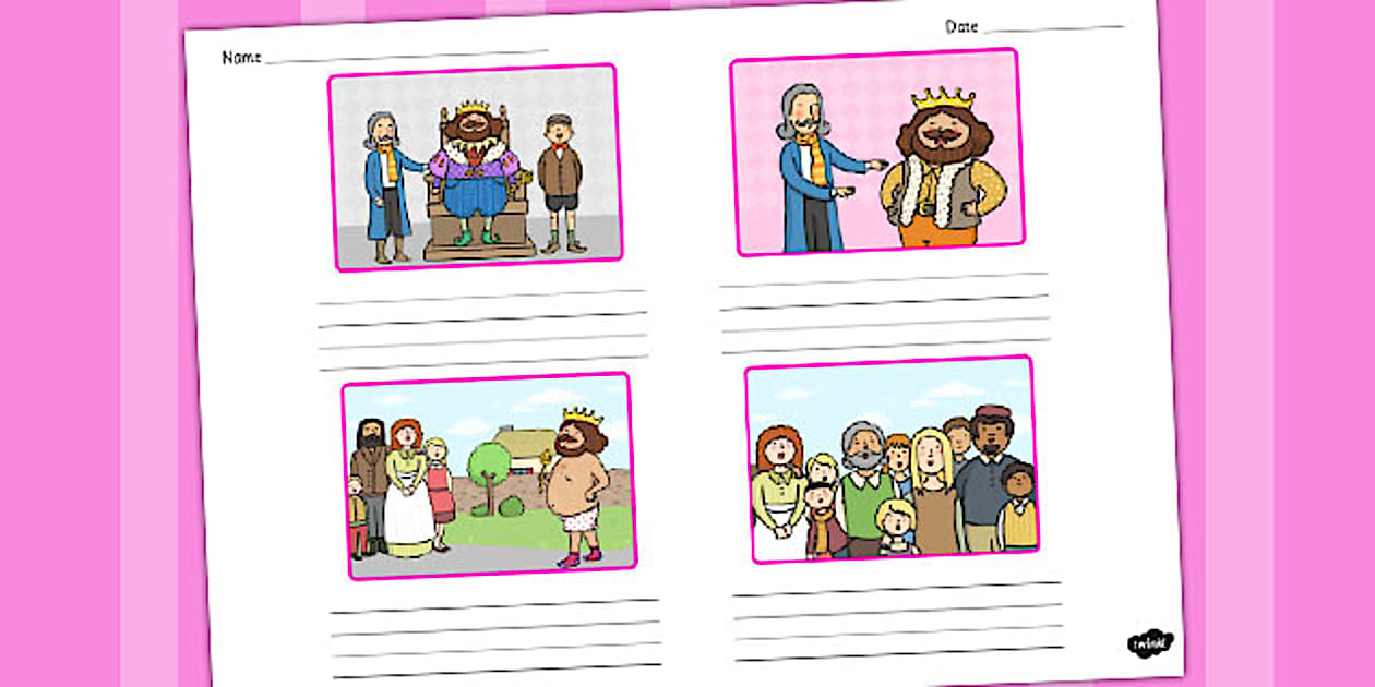 The Emperors New Clothes Storyboard Template (teacher made)