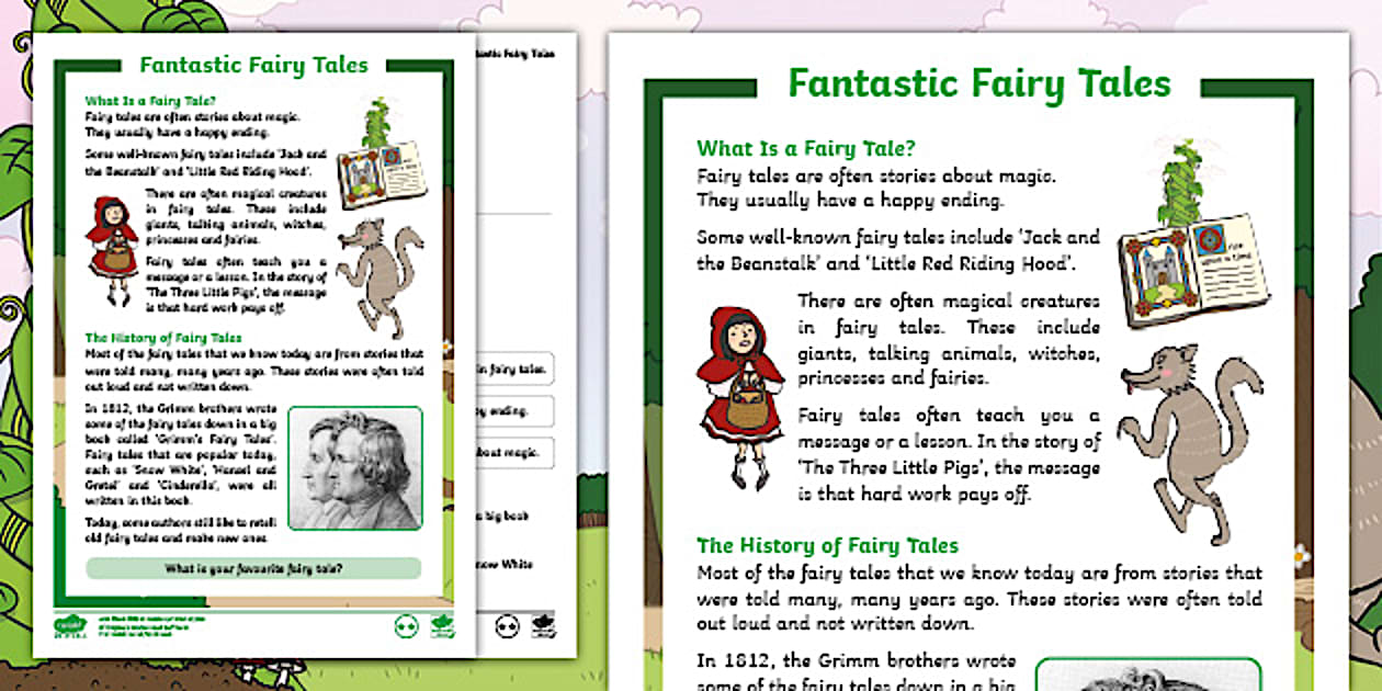 Middle Ability Fee! Fi! Fo! Fum! Fantastic Fairy Tales Differentiated ...