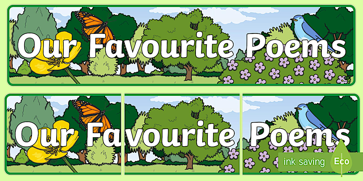👉 Our Favourite Poems Display Banner - Poems Display Banner