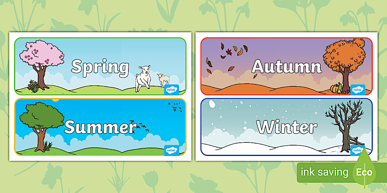 Four Seasons Display Posters (teacher made) - Twinkl