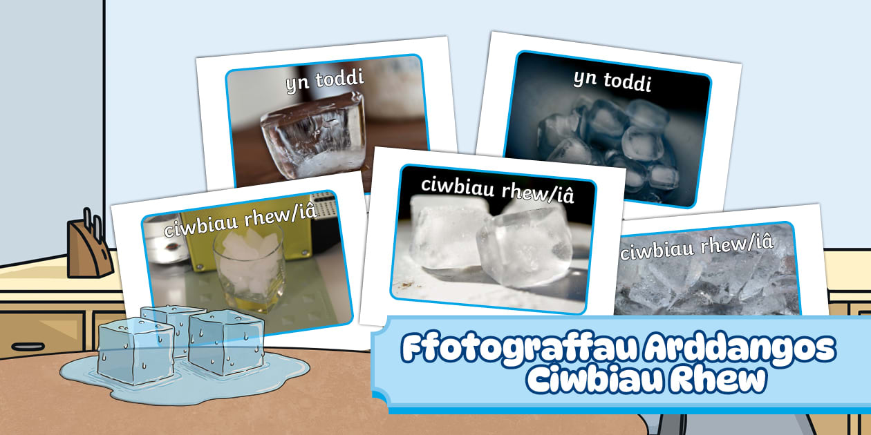 Ffotograffau Arddangos Ciwbiau Rhew