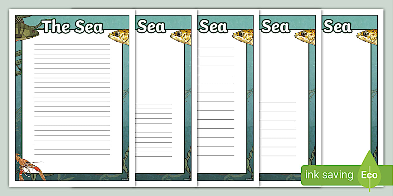 Sea Poem Writing Frame - Twinkl