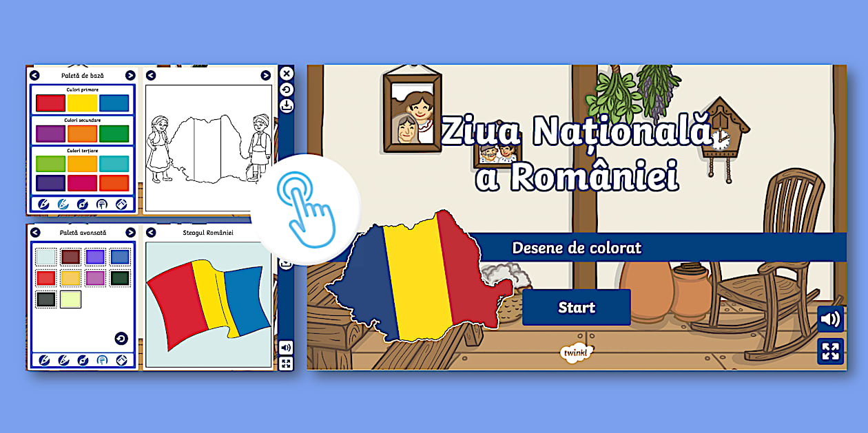 Ziua Națională a României – Desene de colorat online