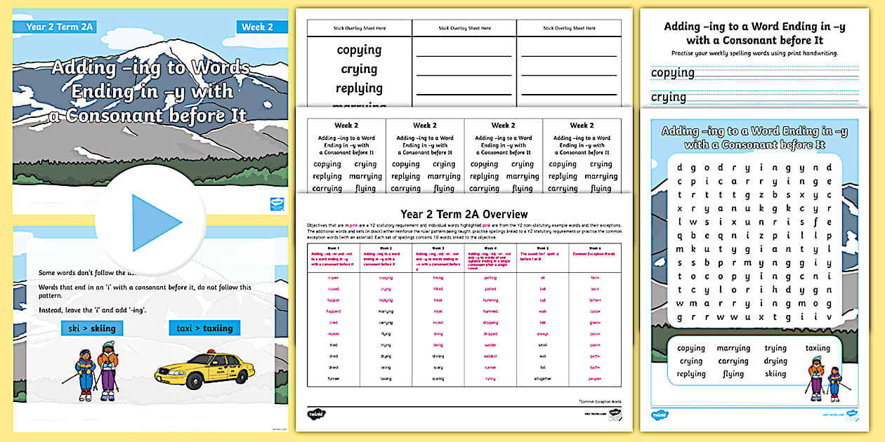 Year 2 Term 2A Week 2 Spelling Pack (Teacher-Made) - Twinkl
