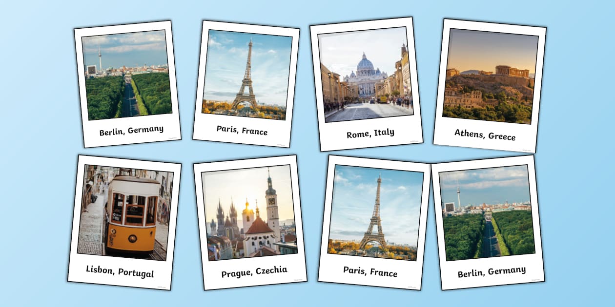 European Capital Cities Instant Photo Style Display Images