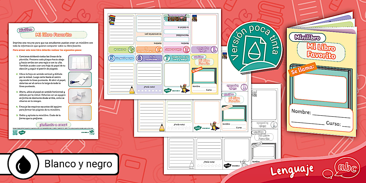 Día del Libro | Colgador Puerta | Plan Lector | Mini Libros