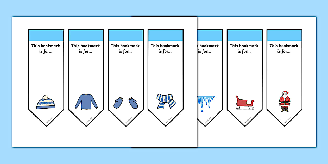 Editable Winter Bookmarks (teacher made) - Twinkl