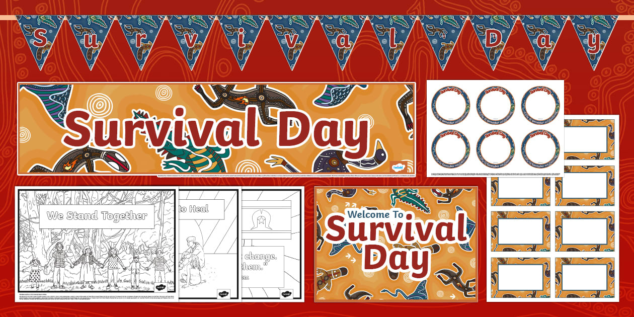 Survival Day Display Pack (l'enseignant a fait) - Twinkl