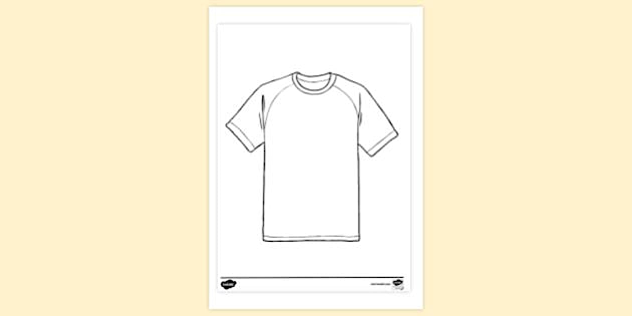 T Shirt Outline Colouring Sheet | Colouring Sheets - Twinkl
