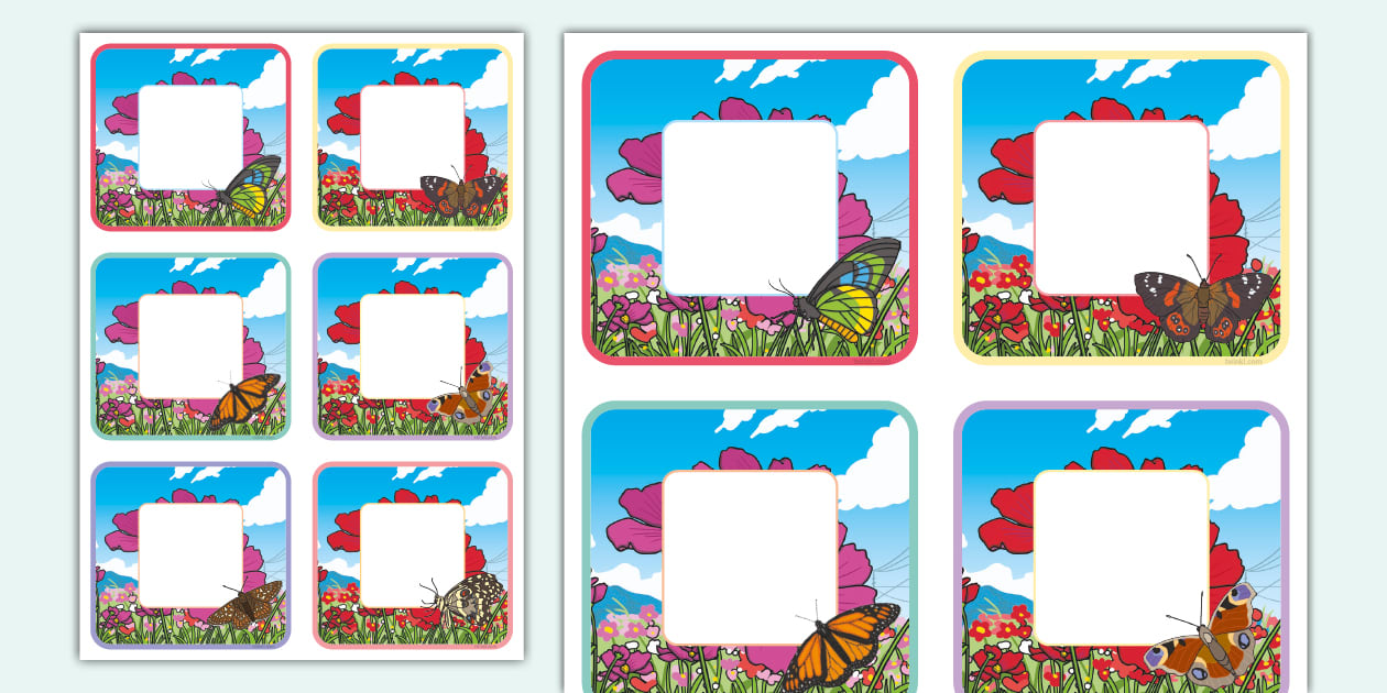 Butterfly-Themed Peg Labels - Classroom Setup (teacher made)