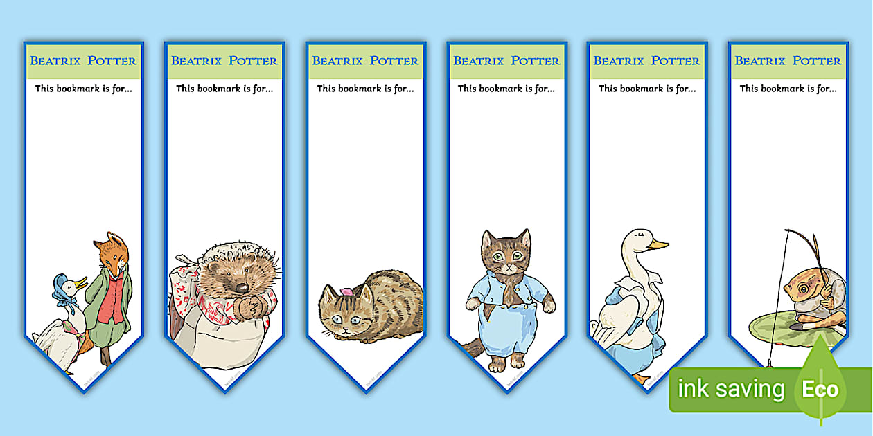 Beatrix Potter Bookmarks (teacher made) - Twinkl