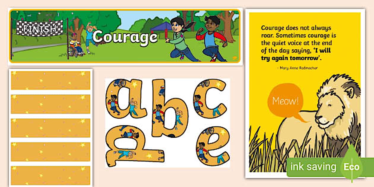Courage Display Pack (teacher made) - Twinkl