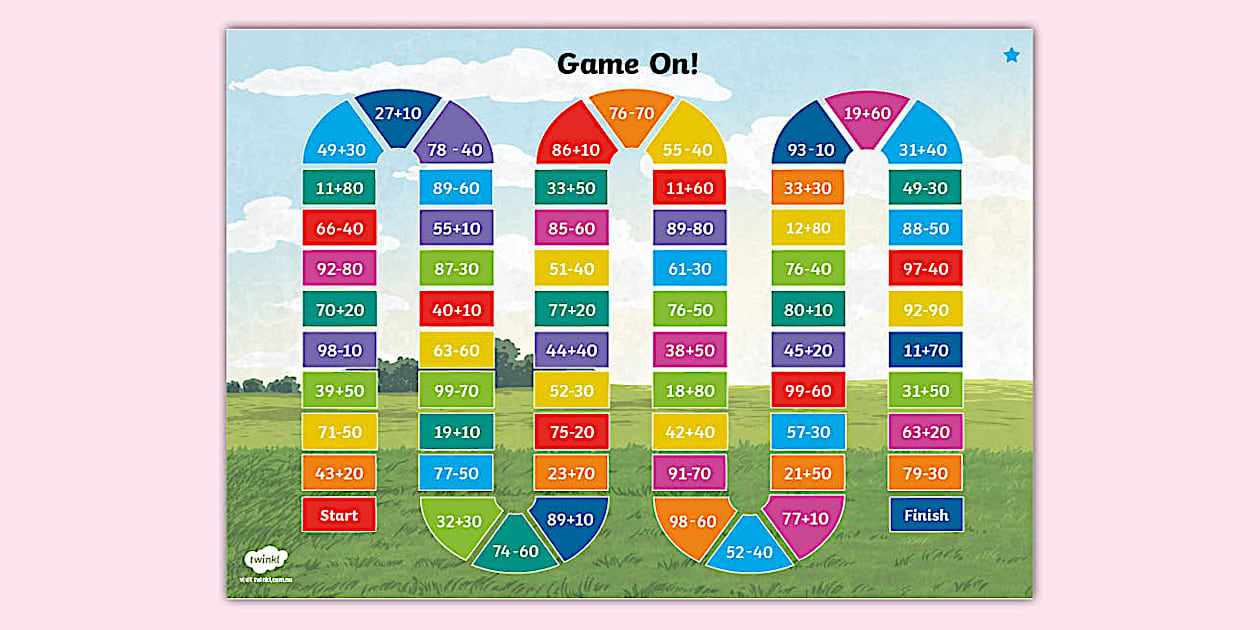 Fun Two Digit Board Game - Twinkl Resources - Primary Maths