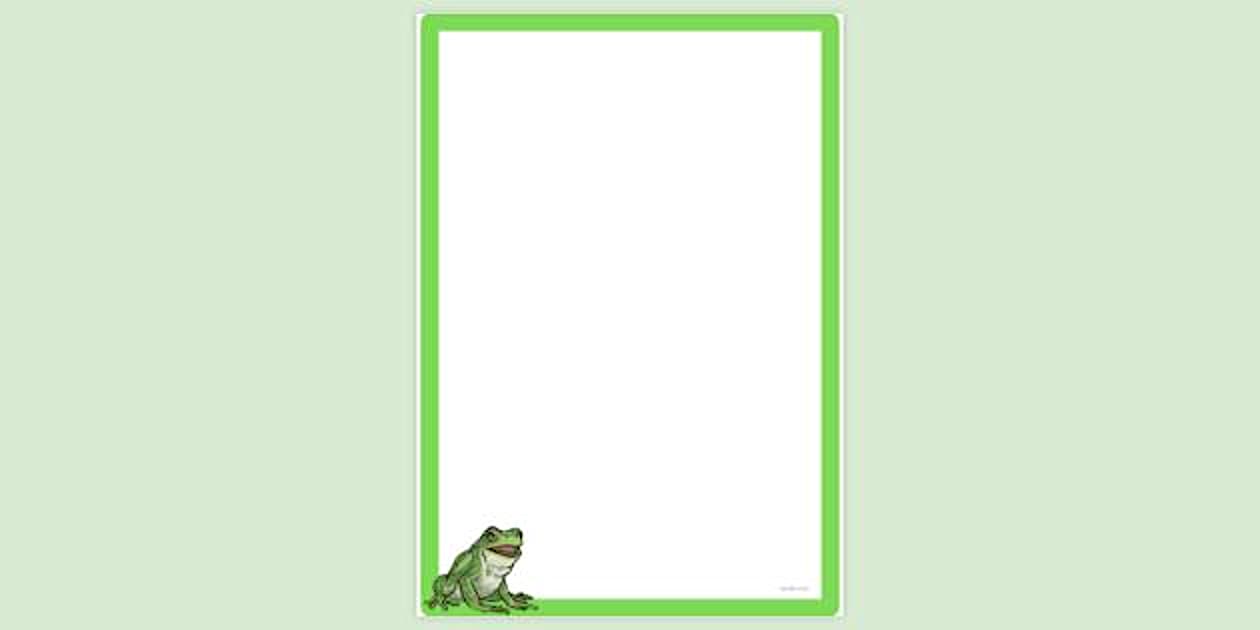 Simple Blank Amphibian Page Border | Page Borders | Twinkl