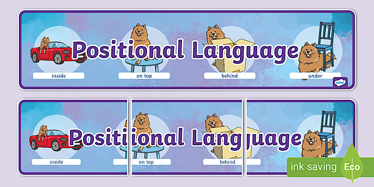 Positional Language EYFS Display Banner - Twinkl