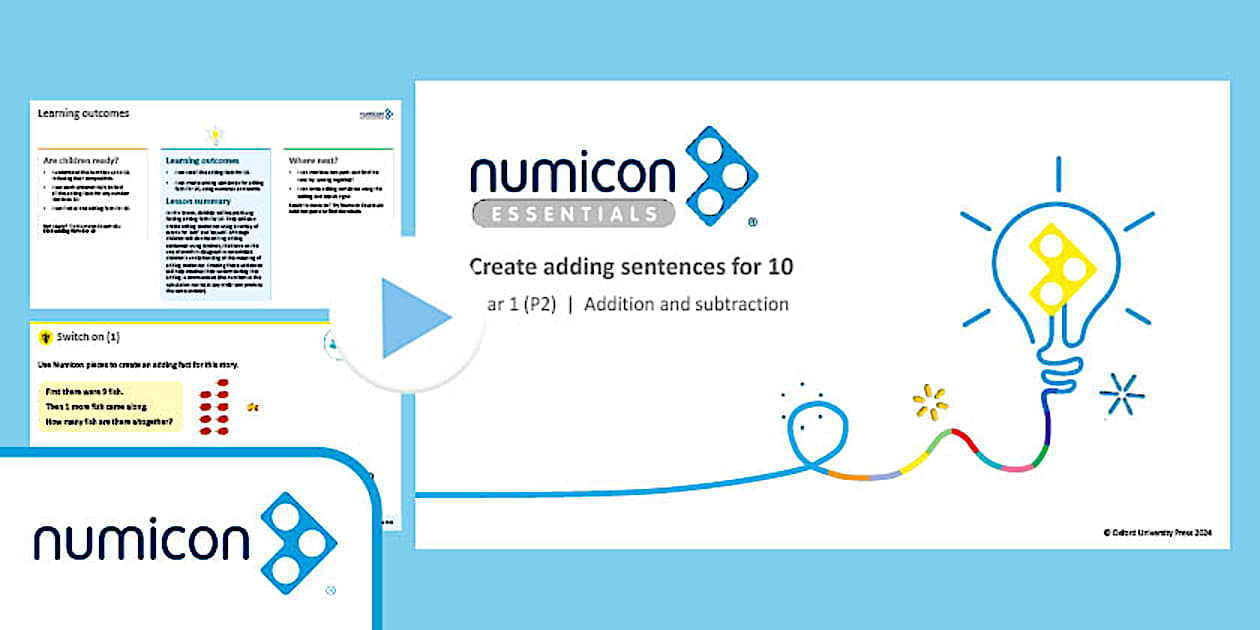 FREE! - 👉 Twinkl Numicon Essentials: Adding Sentences for 10