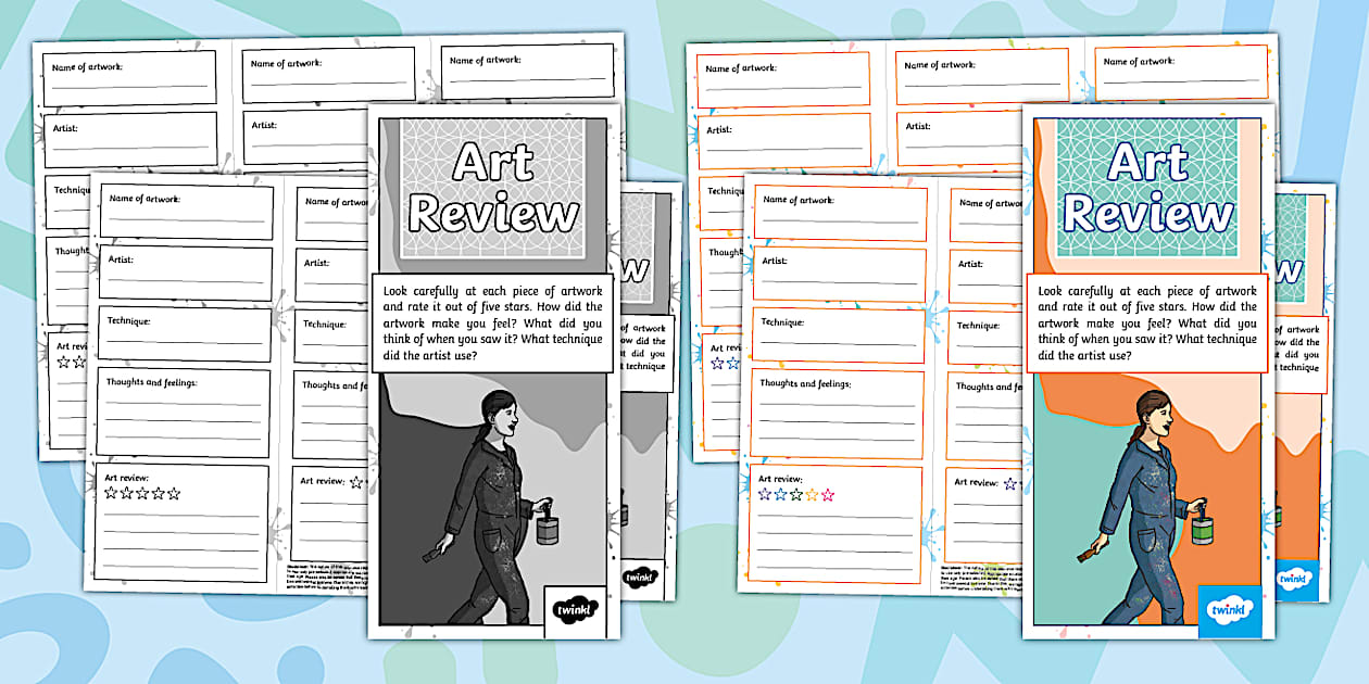Art Review Leaflet Template (Teacher-Made) - Twinkl