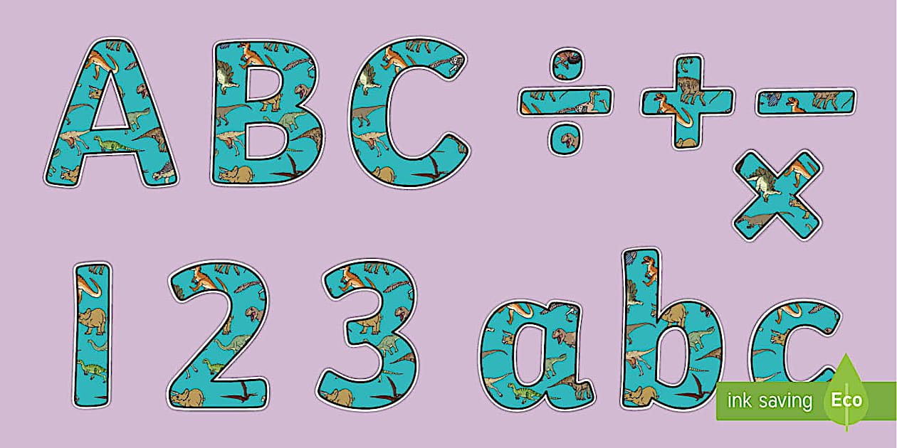 Cursive Dinosaur Themed Display Lettering (teacher made)
