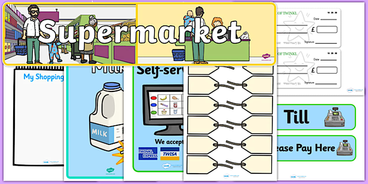 The Supermarket Aistear Display Pack (teacher made) - Twinkl
