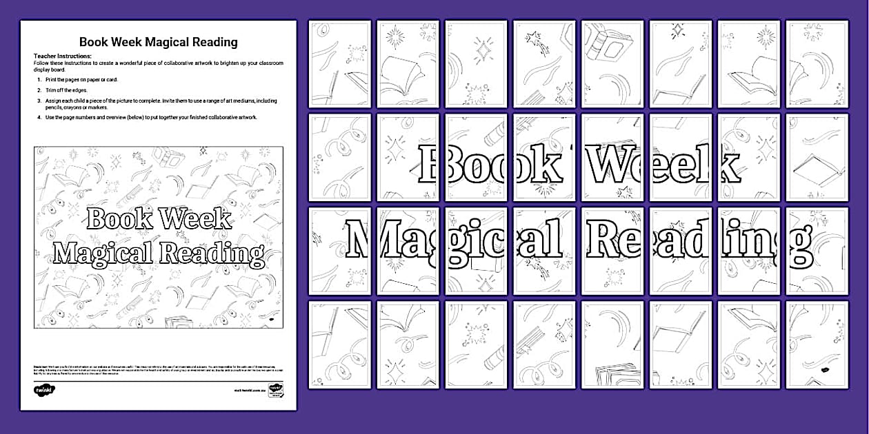 Magical Reading Collaborative Colouring (teacher made)