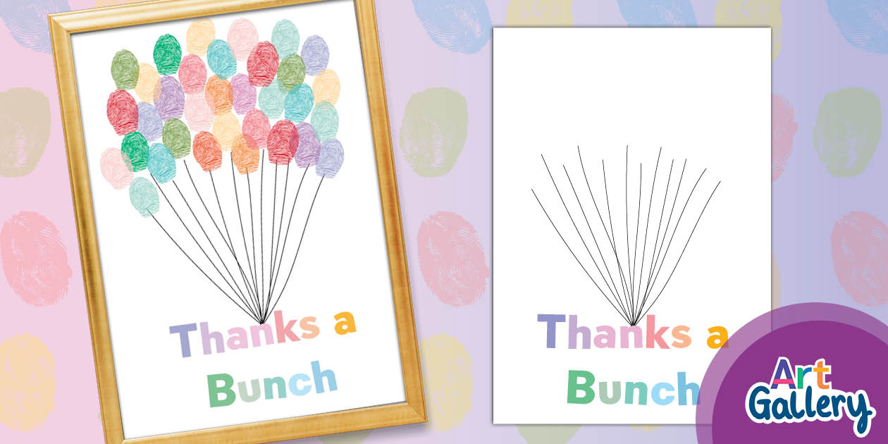 Class Fingerprint Balloons (teacher made) - Twinkl