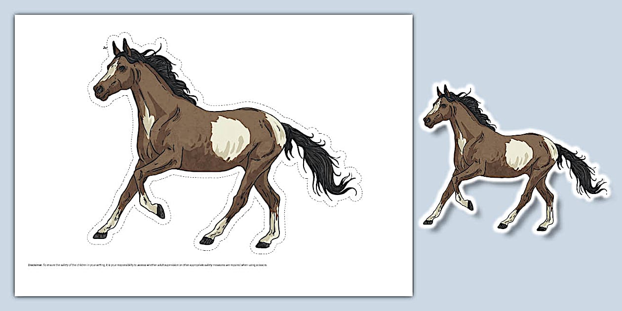 Horse Display Cut-Out (teacher made) - Twinkl
