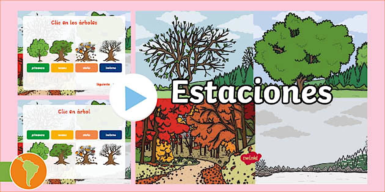 Powerpoint: Las estaciones del año - Twinkl
