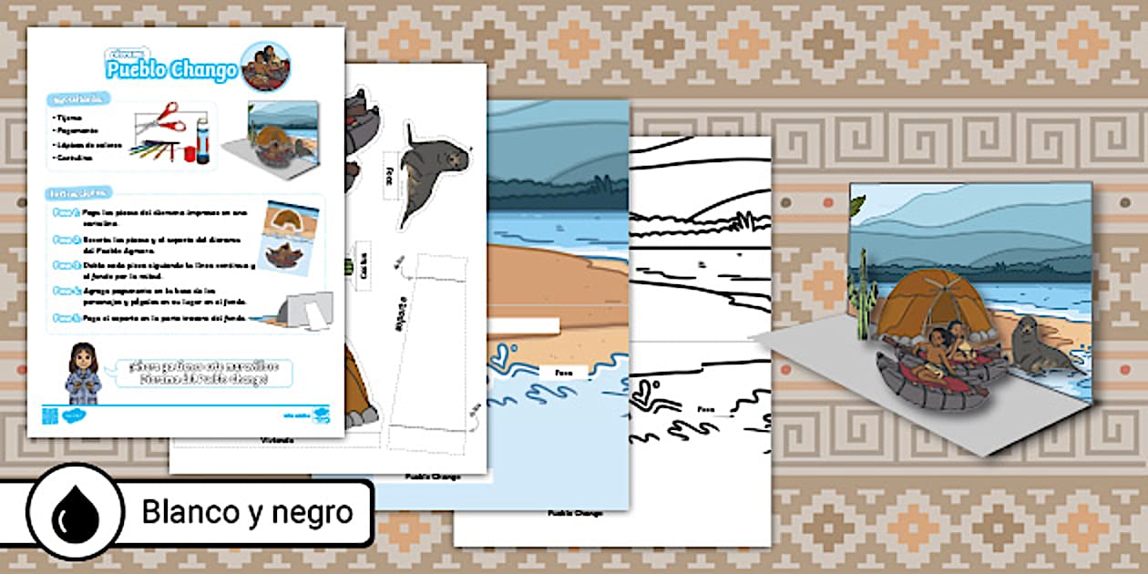 Diorama: Maqueta de los Changos para niños