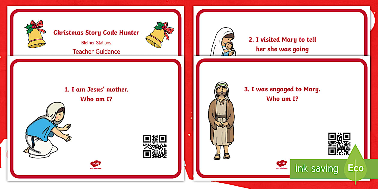 Christmas Story Code Hunter Blether Stations (teacher made)