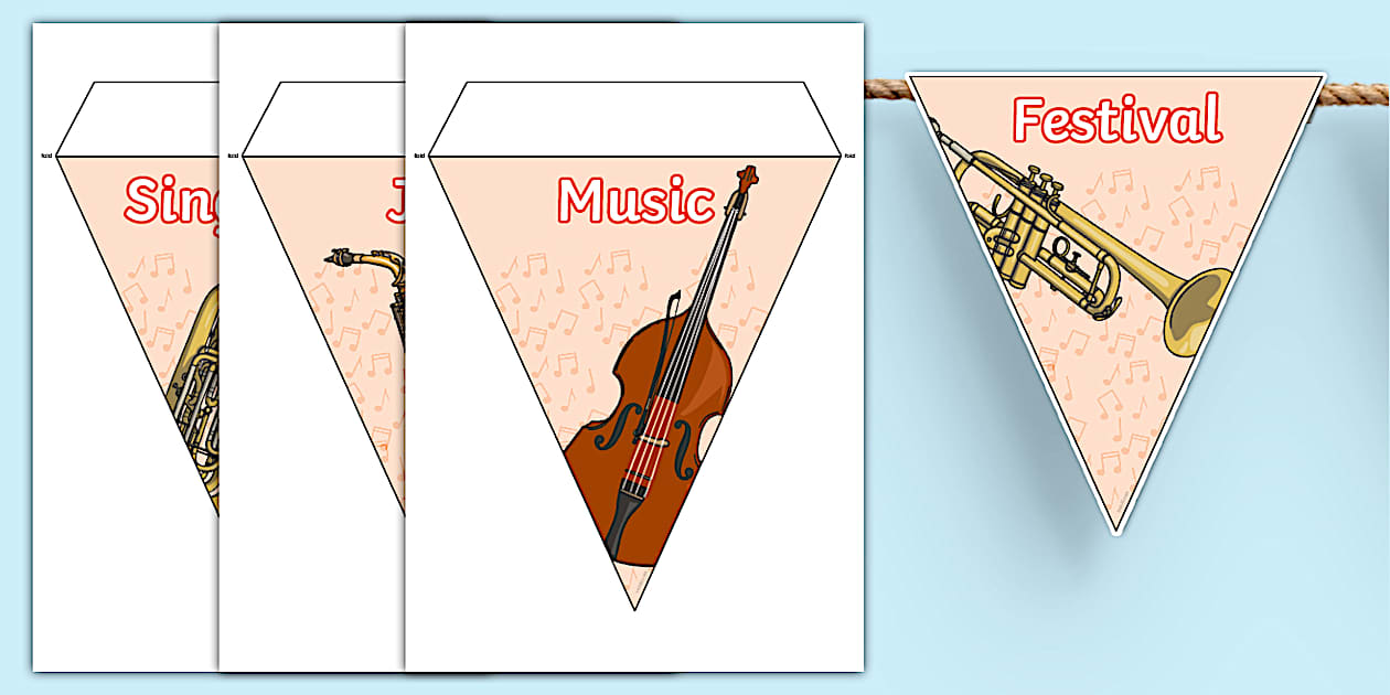 Singapore Jazz Music Festival Display Bunting (teacher made)