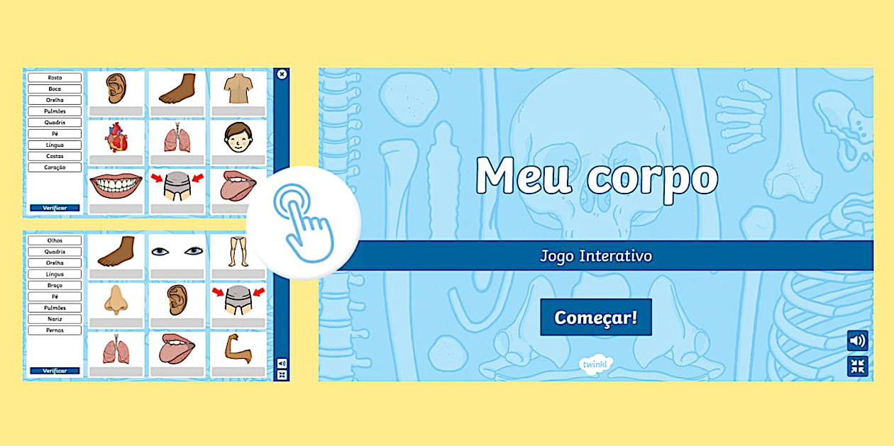 Meu corpo - Jogo Interativo (teacher made) - Twinkl
