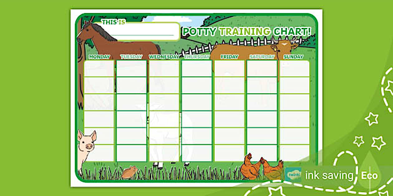 Farm Animals Themed Potty Training Chart (teacher made)