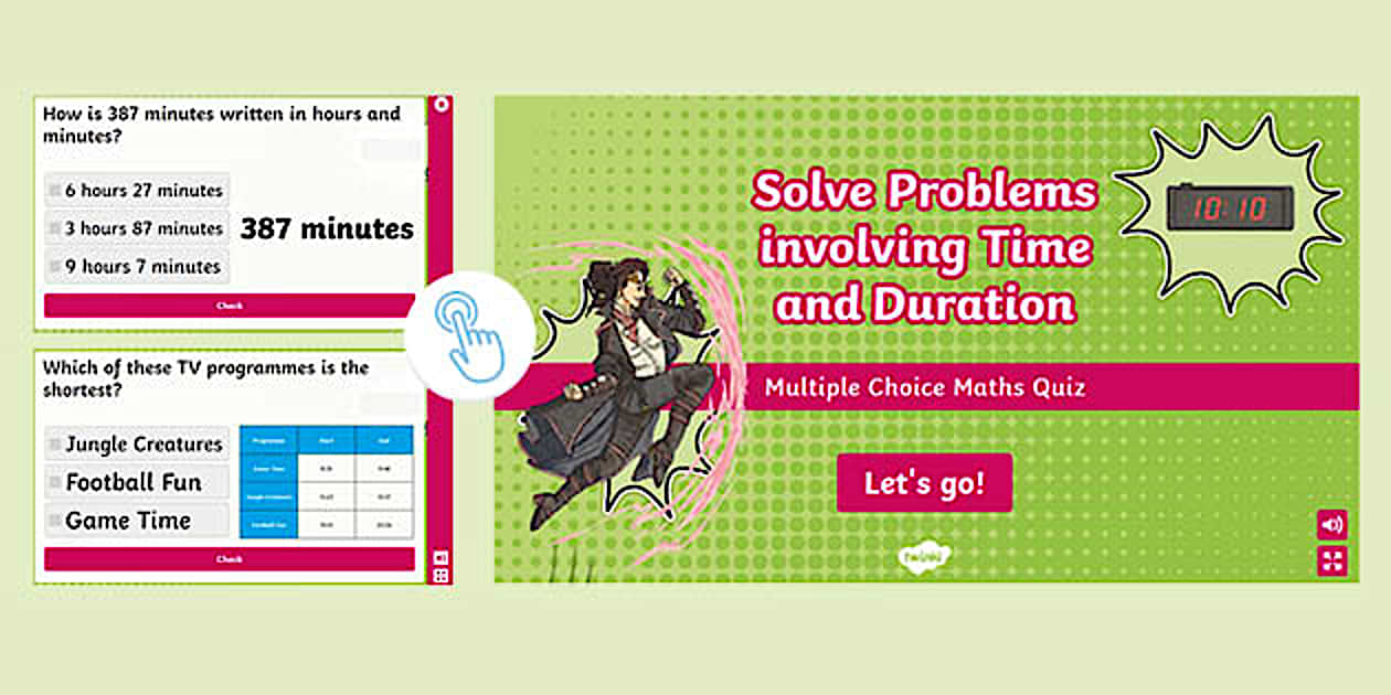 👉 Problems Involving Time and Duration - KS2 Revision Game