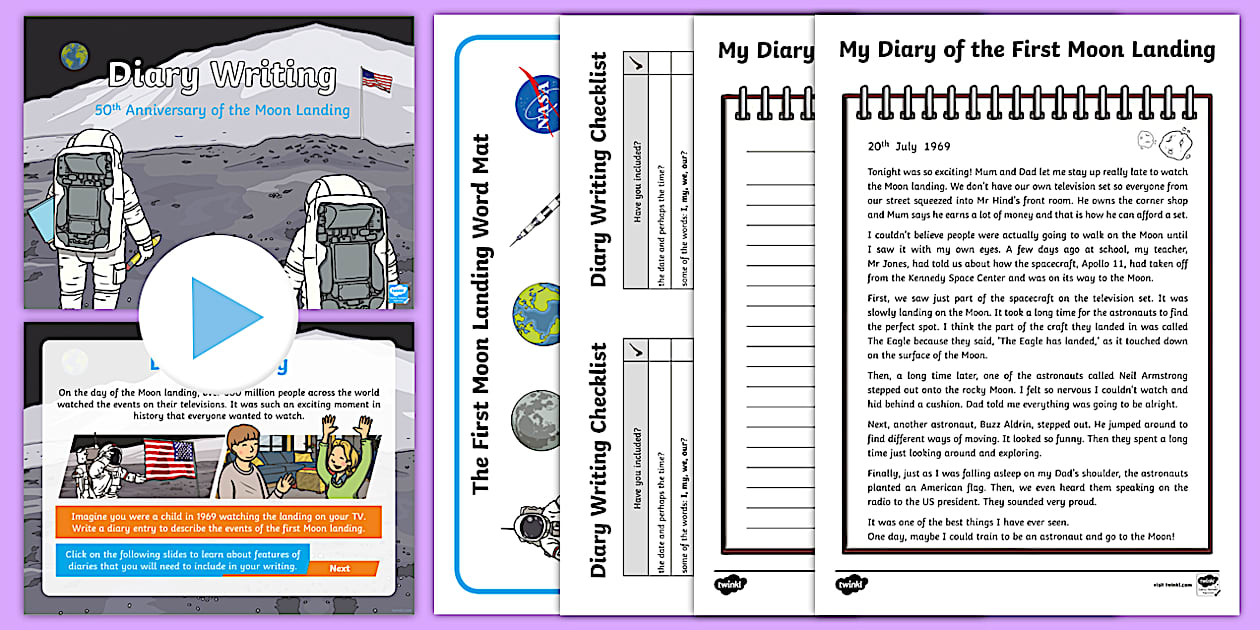 KS1 50th Anniversary of the Moon Landing Diary Writing Activity