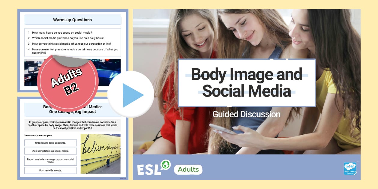 ESL Body Image and Social Media Guided Discussion for Adults