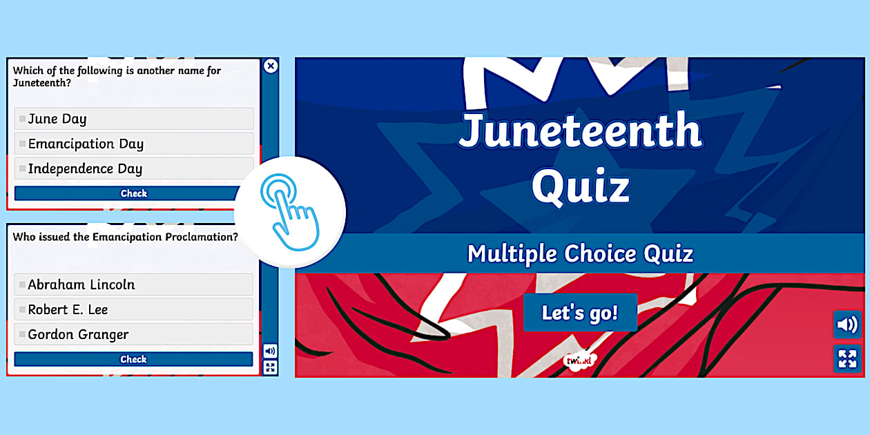 Juneteenth Interactive Quiz for 6th-8th Grade (Teacher-Made)