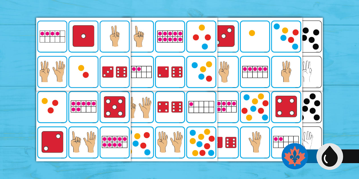 Numbers to 10 Matching Cards French