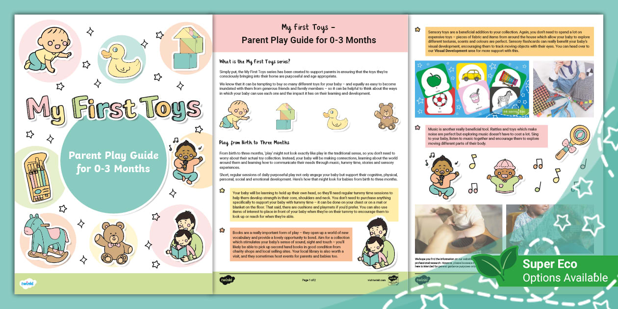 Parent Play Guide for 0-3 Months | My First Toys - Twinkl
