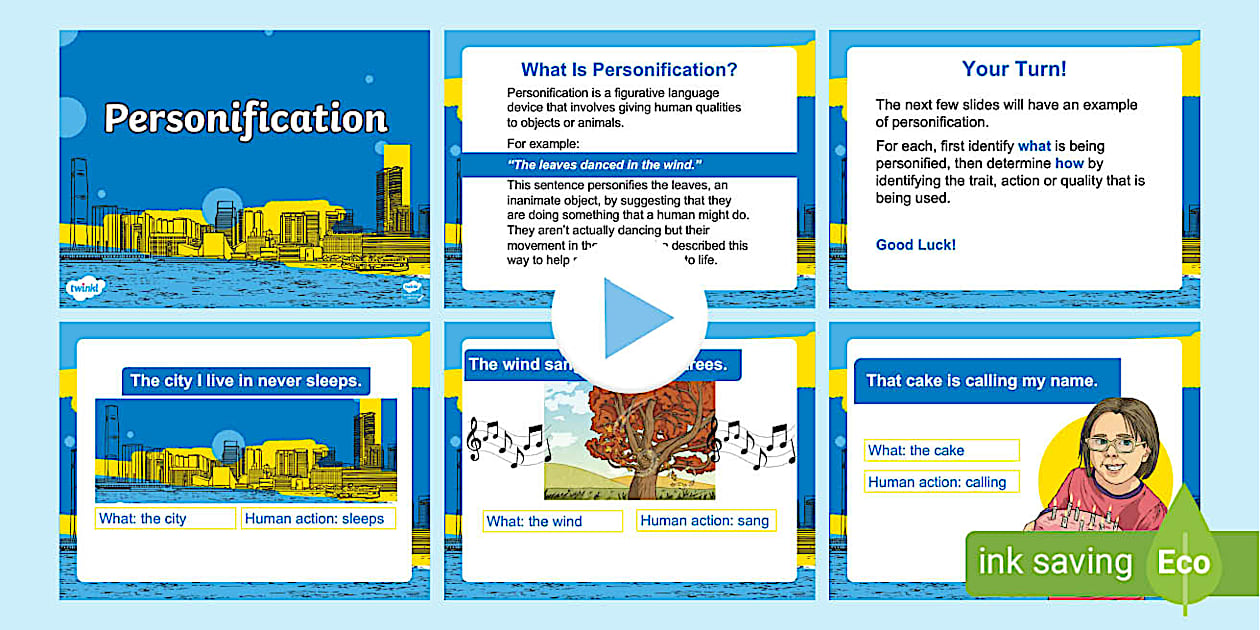 Personification Activity PowerPoint (Teacher-Made) - Twinkl