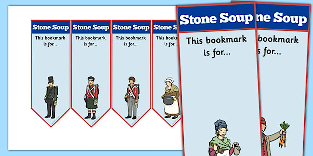 Stone Soup Editable Bookmarks - Twinkl