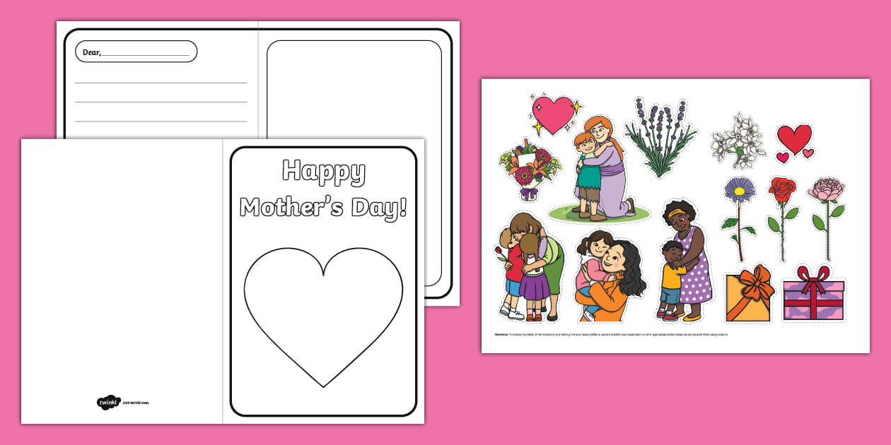 Design a Mother's Day Insert (teacher made) - Twinkl