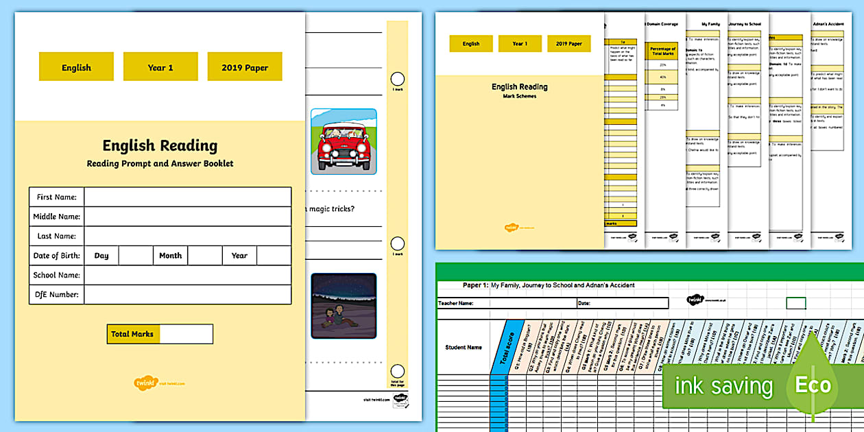 Year 1 Reading Assessment Pack 1 (Teacher-Made) - Twinkl