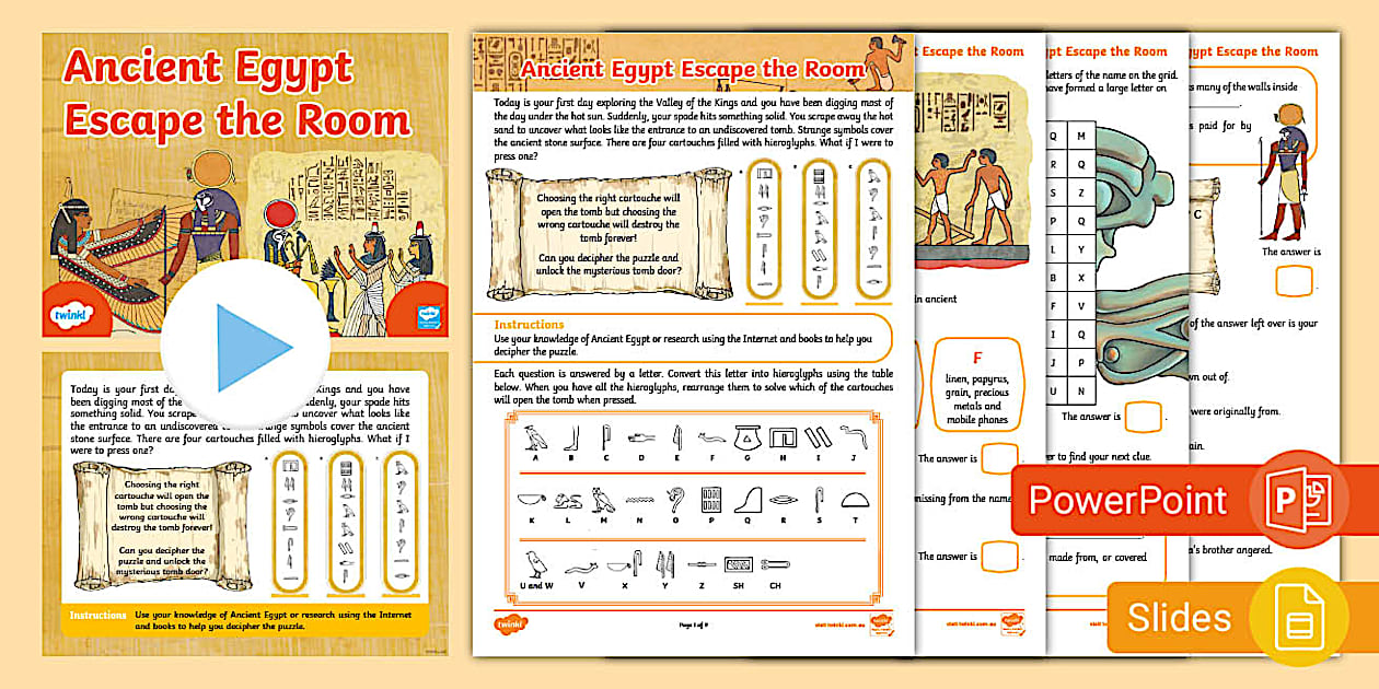 Ancient Egypt Escape the Room (teacher made) - Twinkl