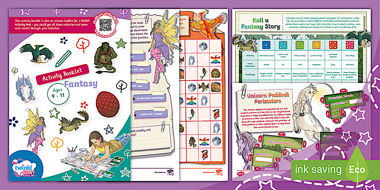 Fantasy Activity Booklet 9 to 11 Years (teacher made)