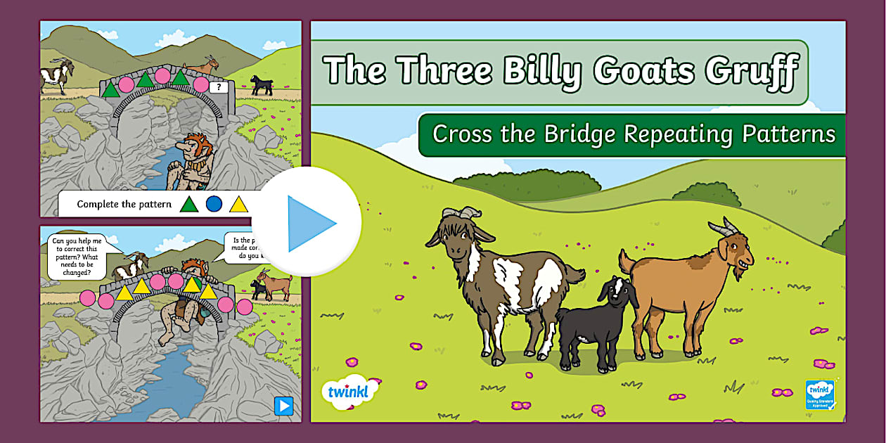 The Three Billy Goats Gruff Repeating Patterns PowerPoint