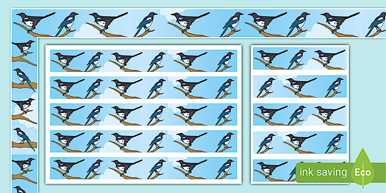 Magpie Display Borders (teacher made) - Twinkl