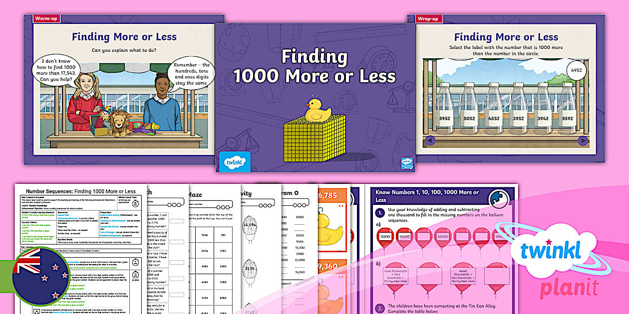 Level 3 Number Sequences: Know Numbers 1, 10, 100, 1000 More and Less ...